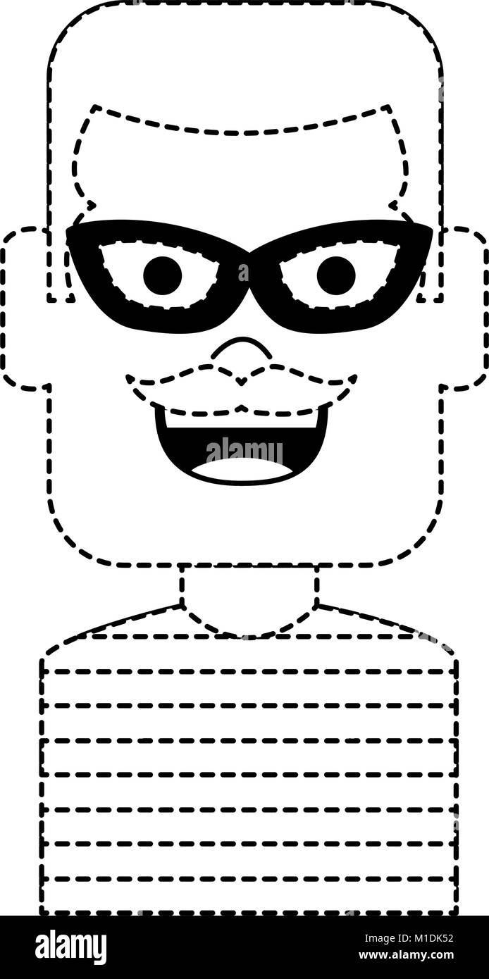 thief male avatar character vector illustration design Stock Vector ...