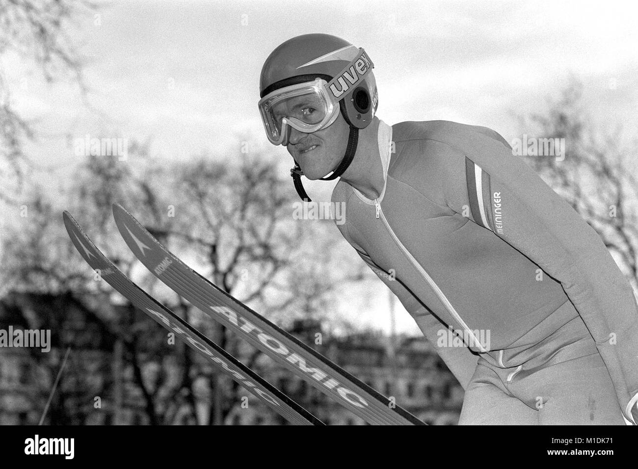 File photo dated 25-01-1988 of ski-jumper Eddie "The Eagle" Edwards ...