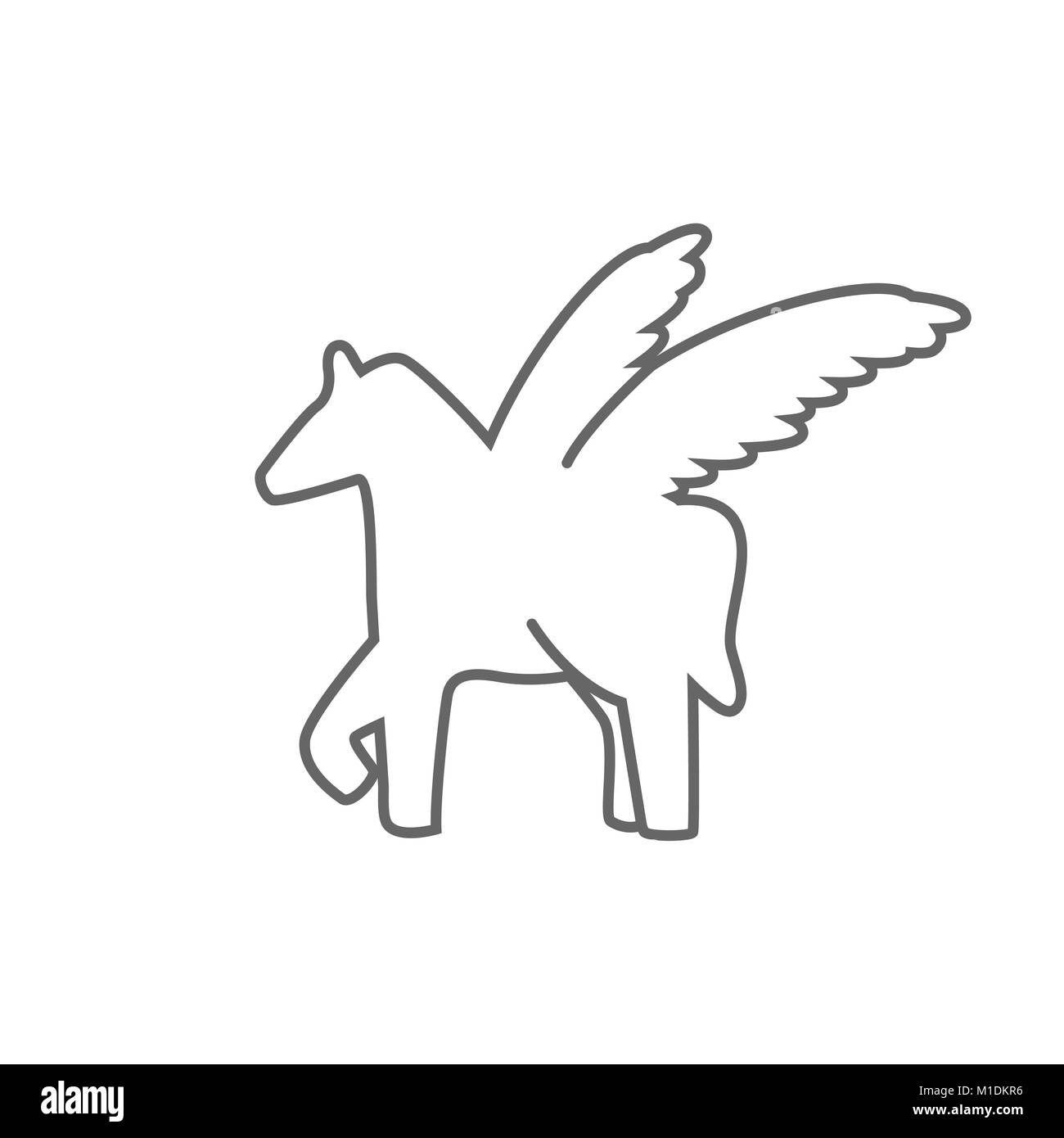 Pegasus sign vector illustration Stock Photo - Alamy