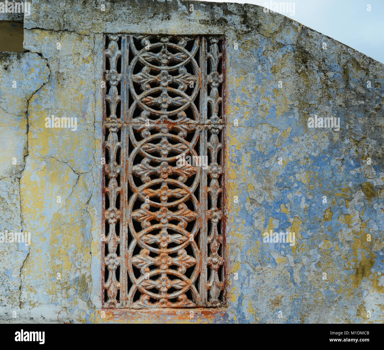 Beautiful sandstone carvings on the wall of ancient palace in Jaipur ...