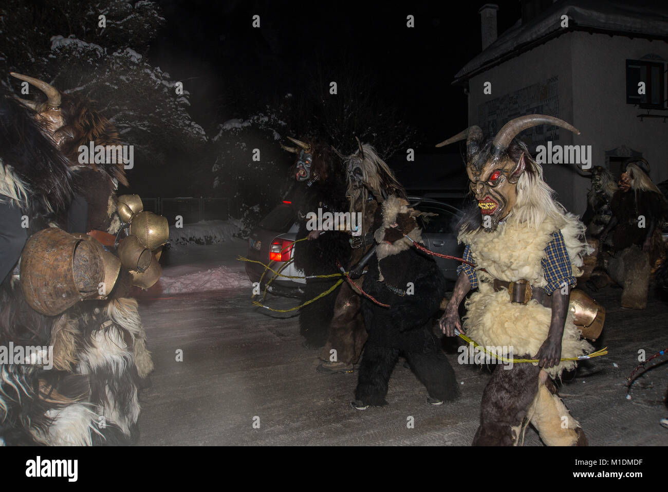 Locals dressed up as demons and scary monsters roam the streets to ...