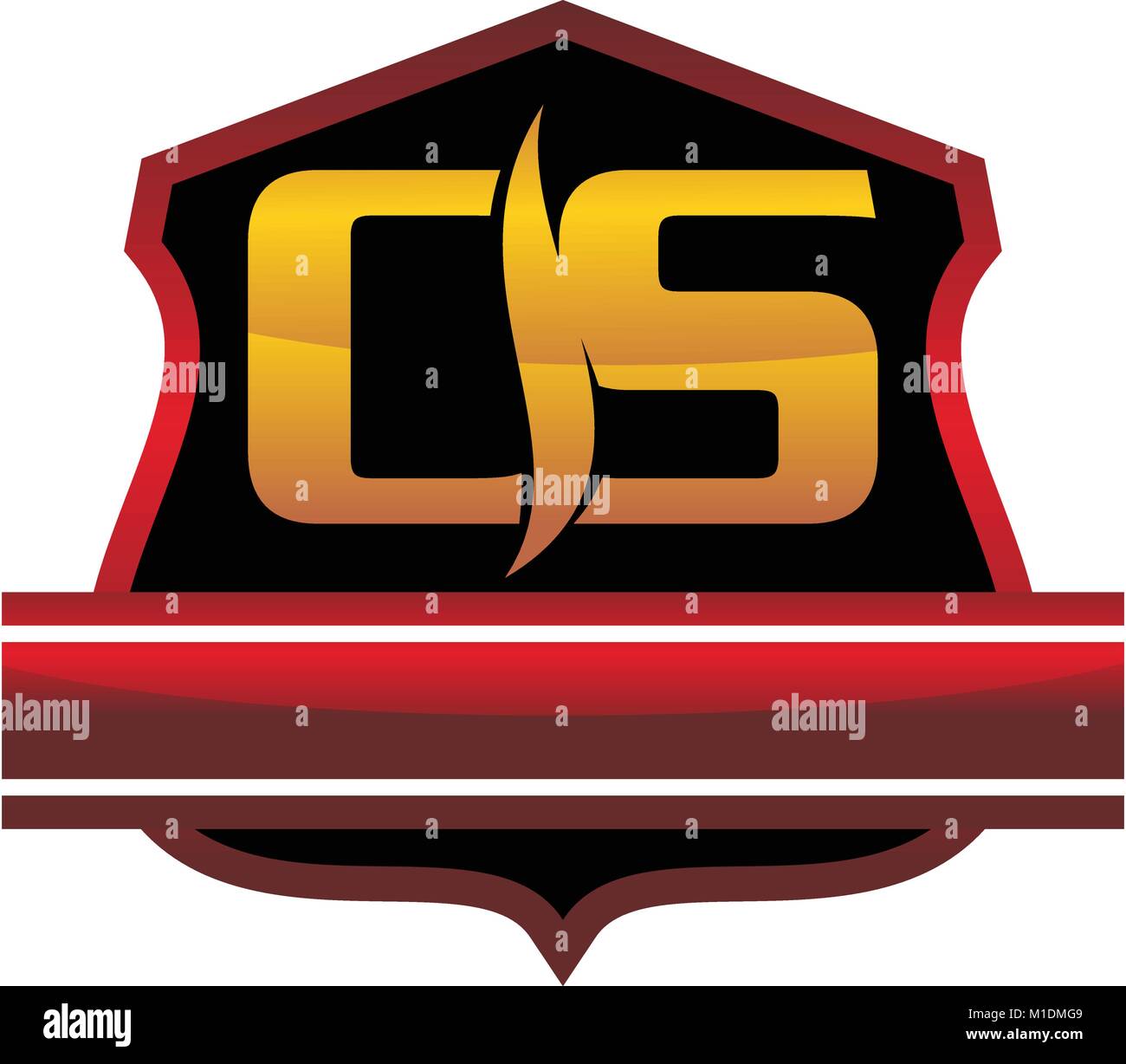 Shield Crown Leaf Letter C S Stock Vector Image & Art - Alamy