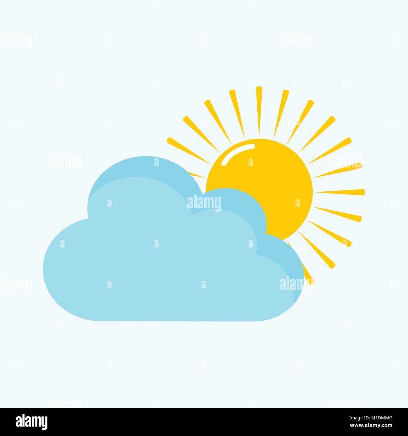 Bright Cloudy Day Light Vector Illustration Graphic Design Stock Vector ...