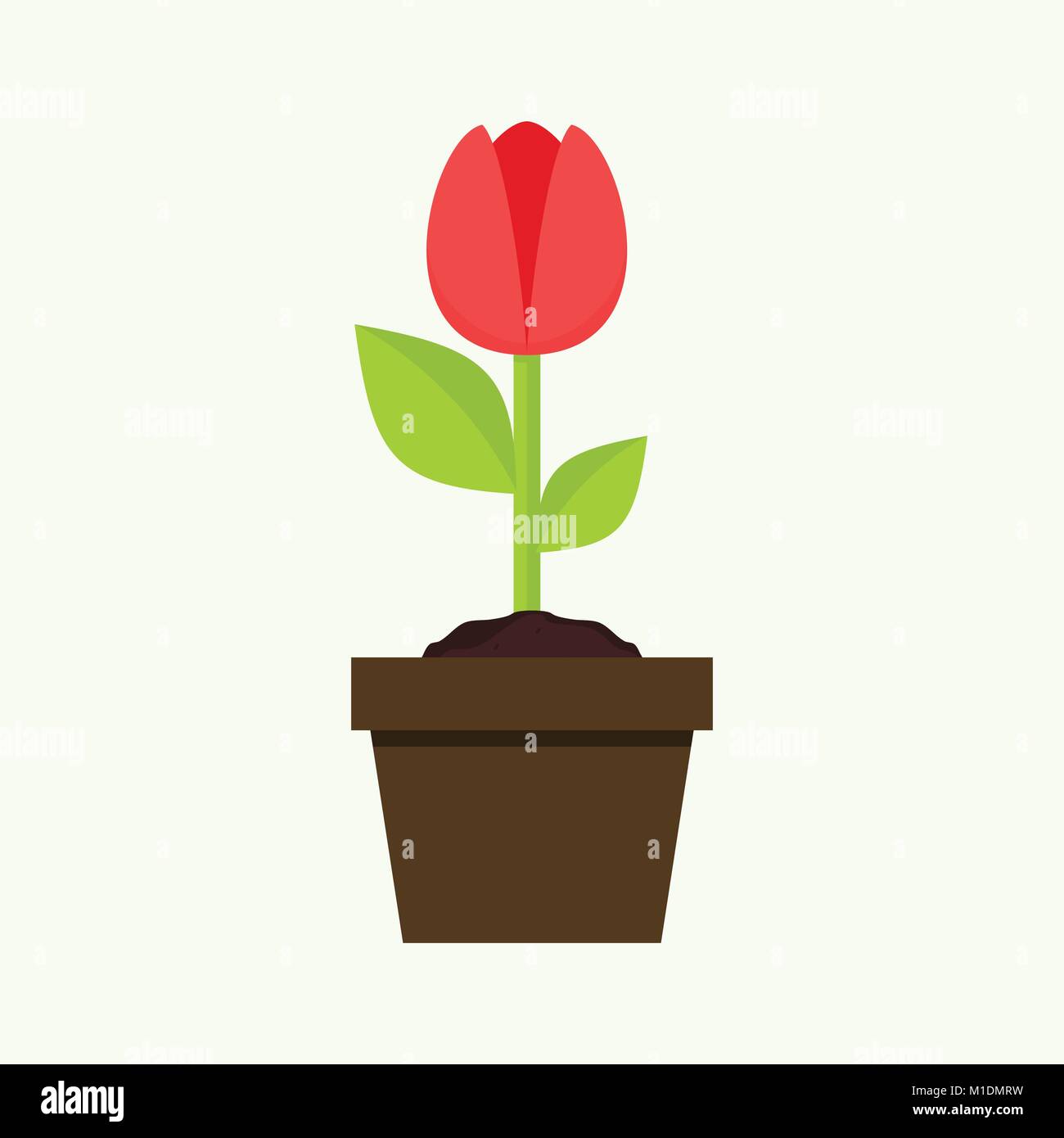 Tulip pot display Stock Vector Images - Alamy