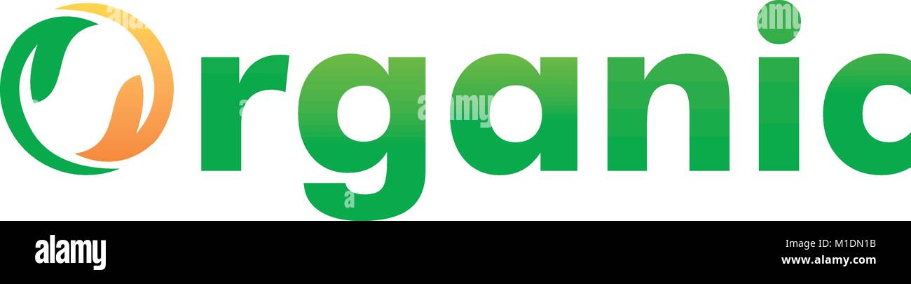 Organic Logo Design Template Vector Stock Vector Image & Art - Alamy