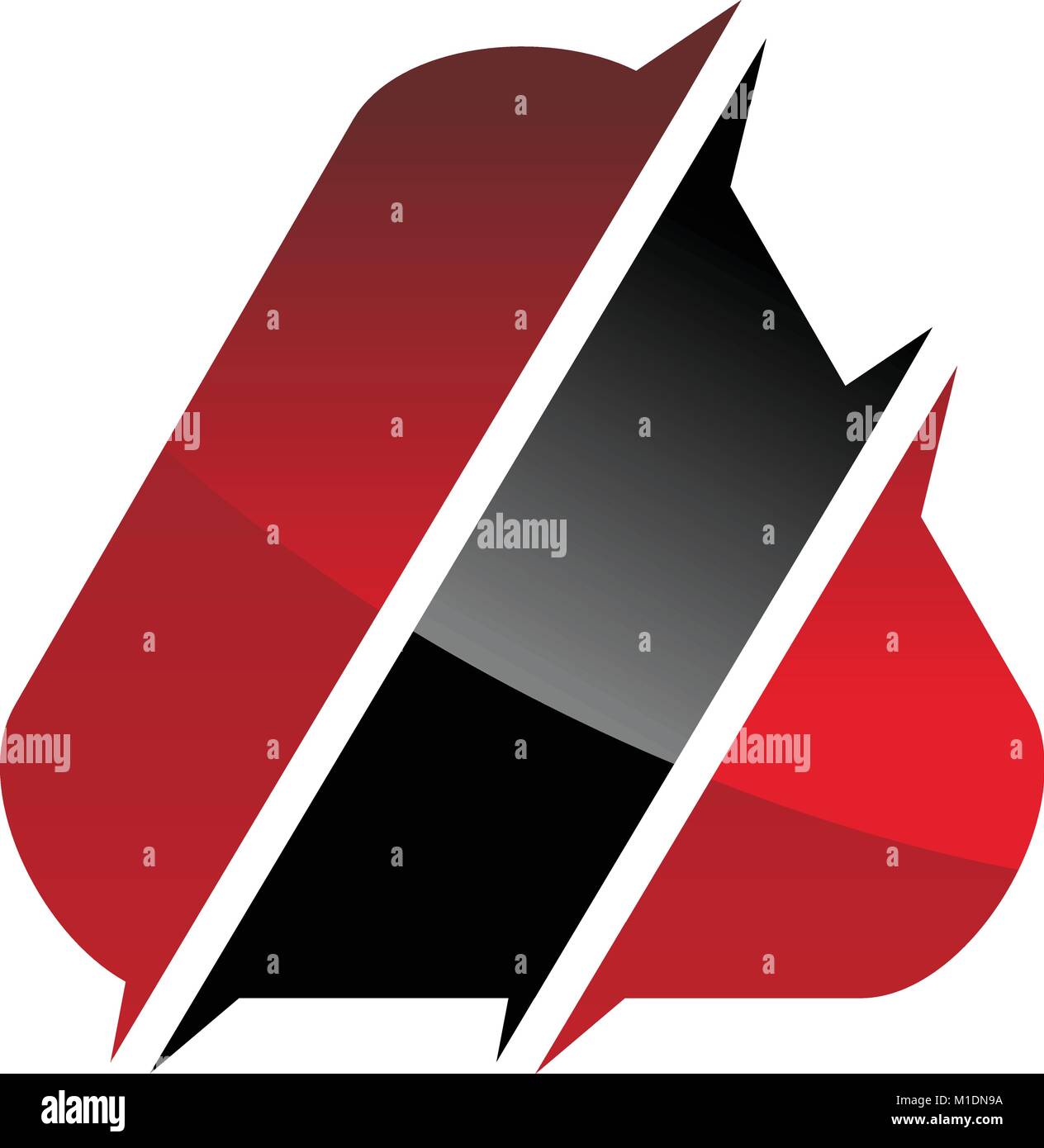 Triangle shield secure symbol vector hi-res stock photography and ...