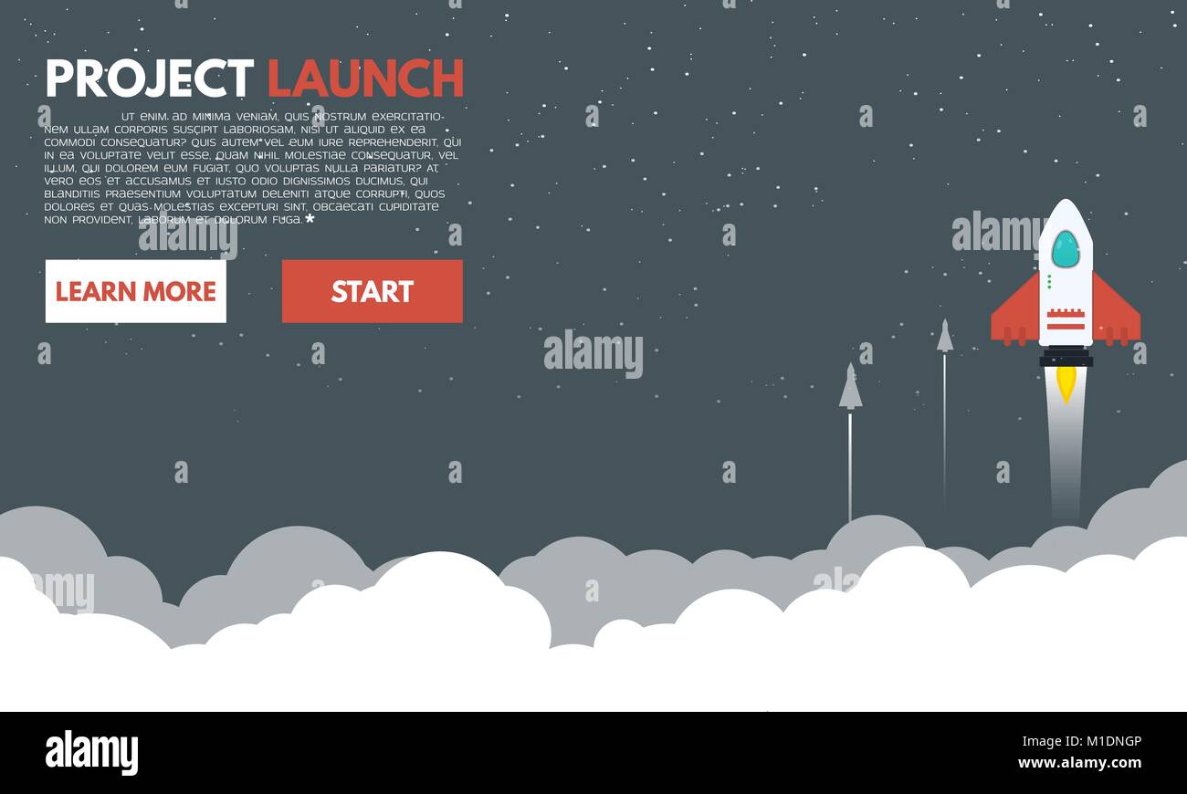 Start up project rocket Stock Vector Images - Alamy