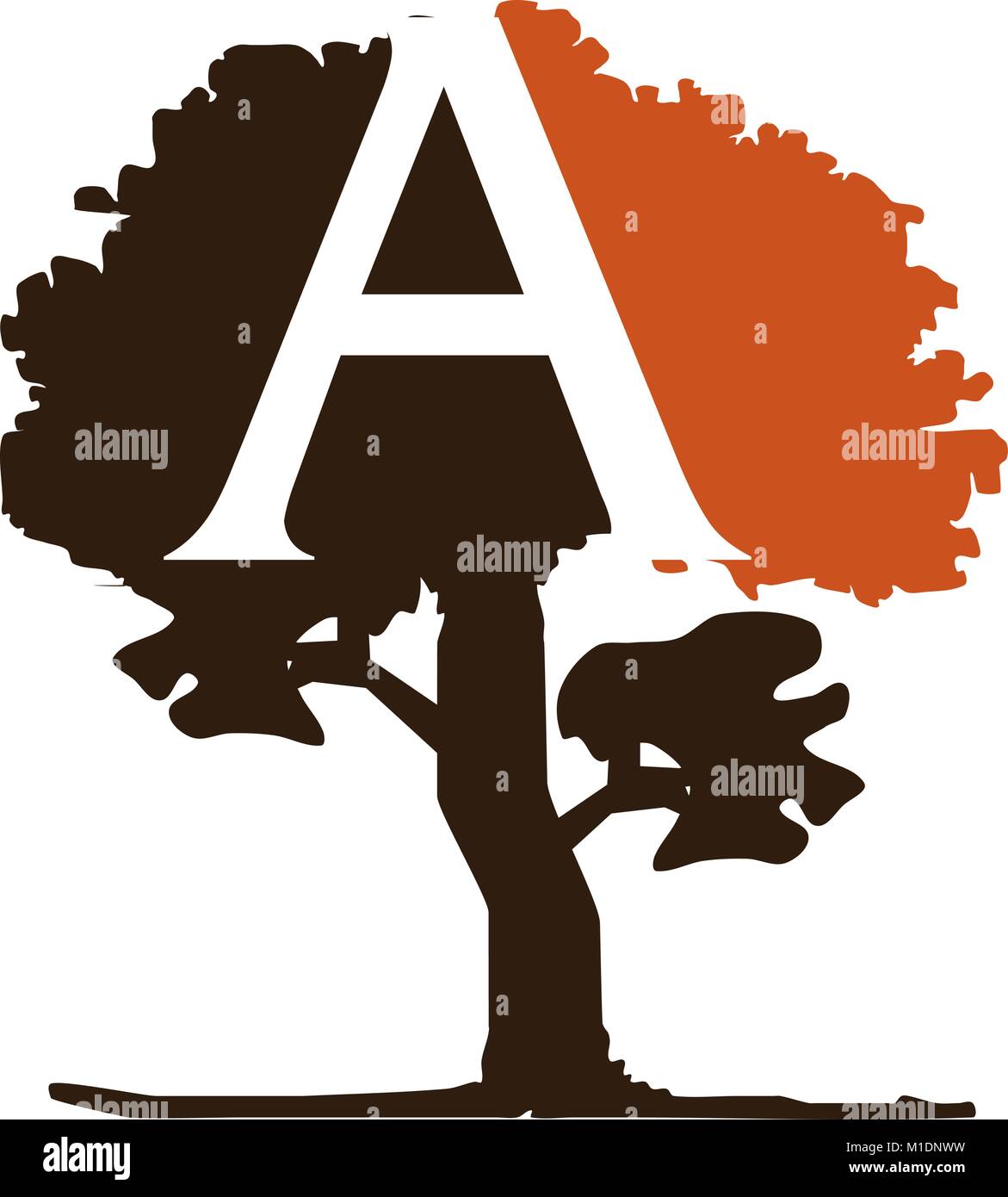 Tree Letter A Stock Vector Image & Art - Alamy