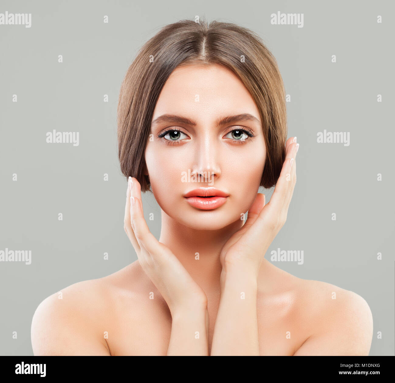 Perfect Female Face. Young Healthy Woman Stock Photo - Alamy