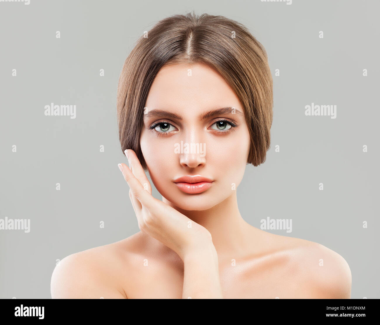 Spa Girl, Healthy Skin and Cute Face Stock Photo - Alamy