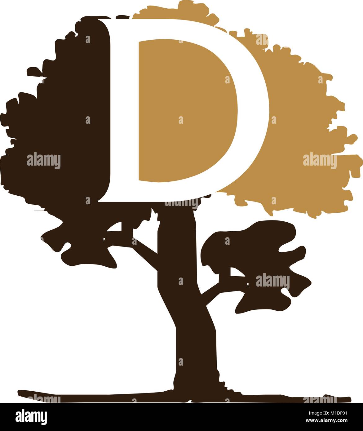 Tree Letter D Stock Vector Image & Art - Alamy