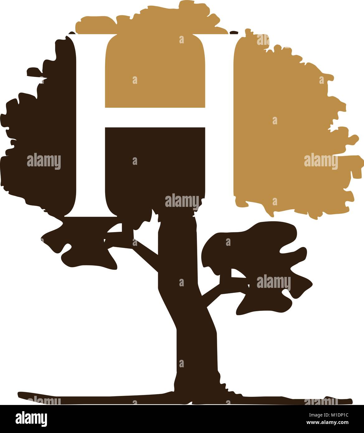 Letter h oak leaf hi-res stock photography and images - Alamy