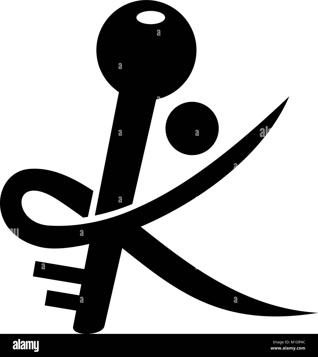 Letter K Key Solution Stock Vector Image & Art - Alamy