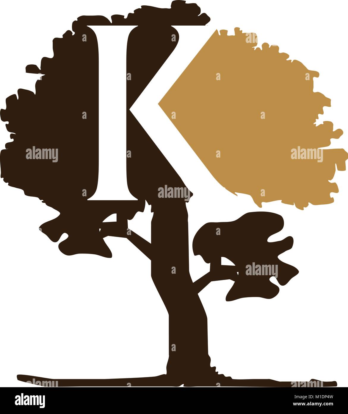 Letter k oak leaf Stock Vector Images - Alamy