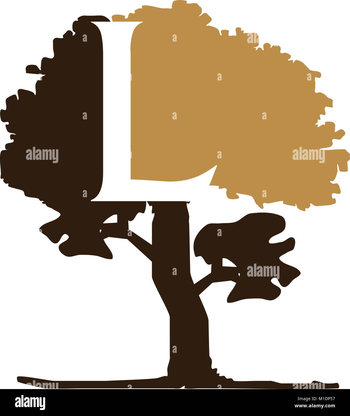 Tree Letter L Stock Vector Image & Art - Alamy