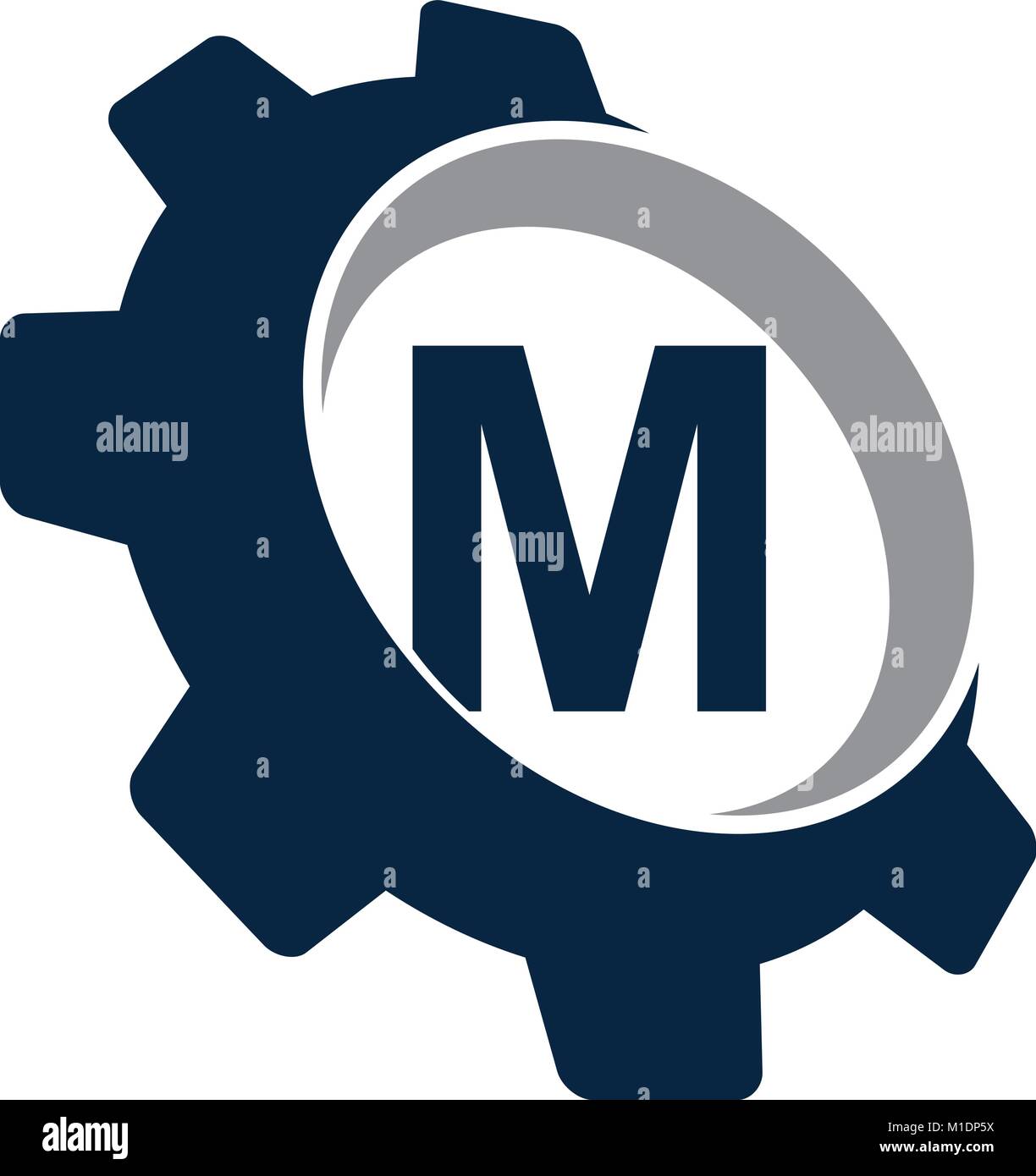 Gear Logo Letter M Stock Vector Image & Art - Alamy