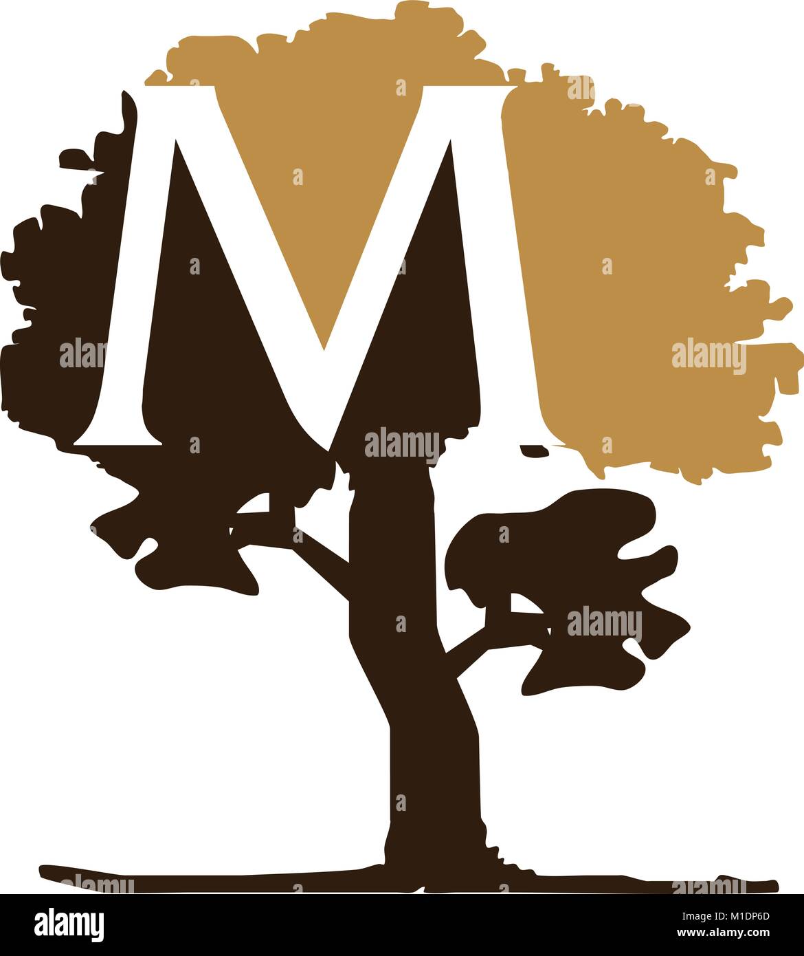 Tree Letter M Stock Vector Image & Art - Alamy
