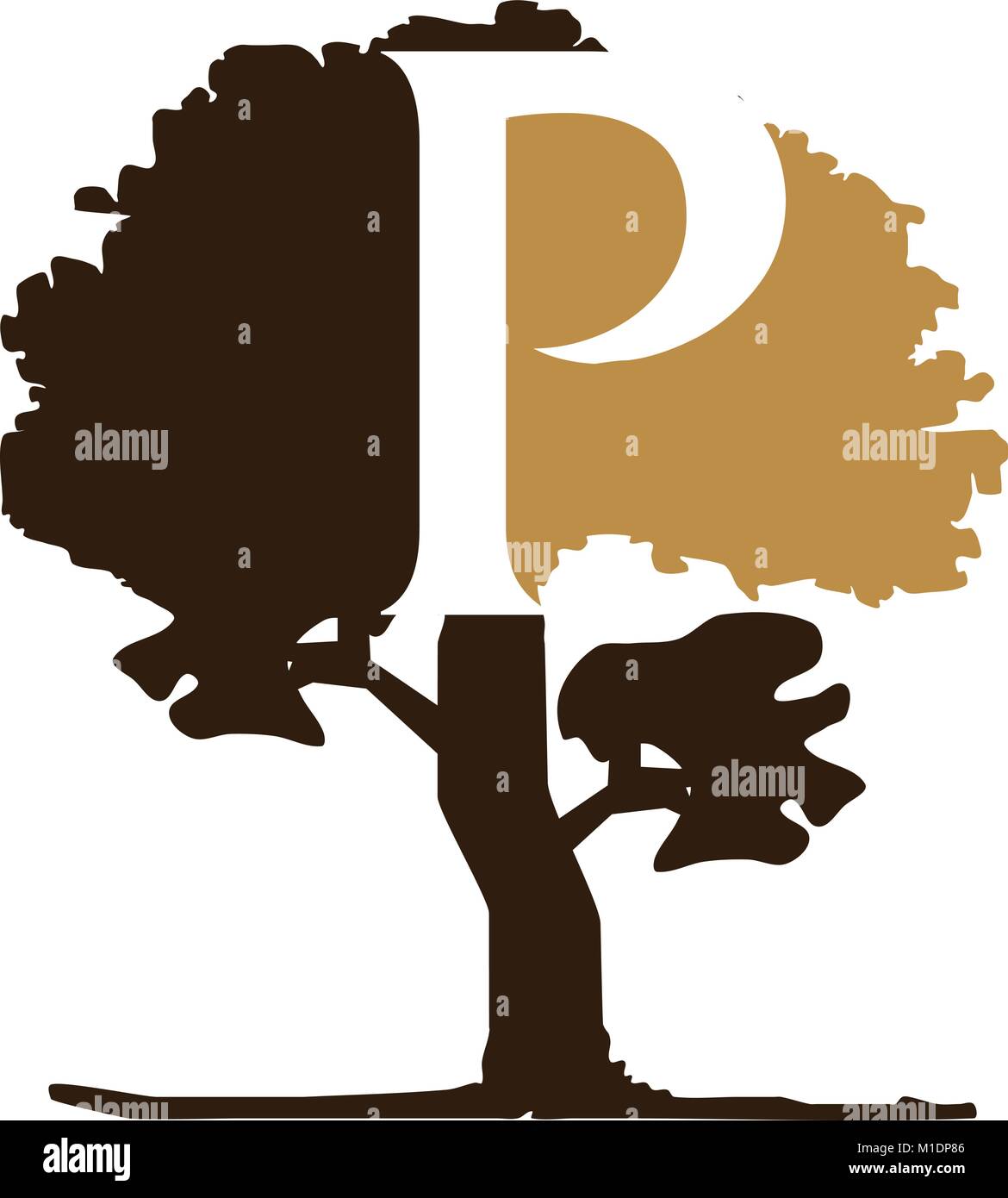 Tree Letter P Stock Vector Image & Art - Alamy
