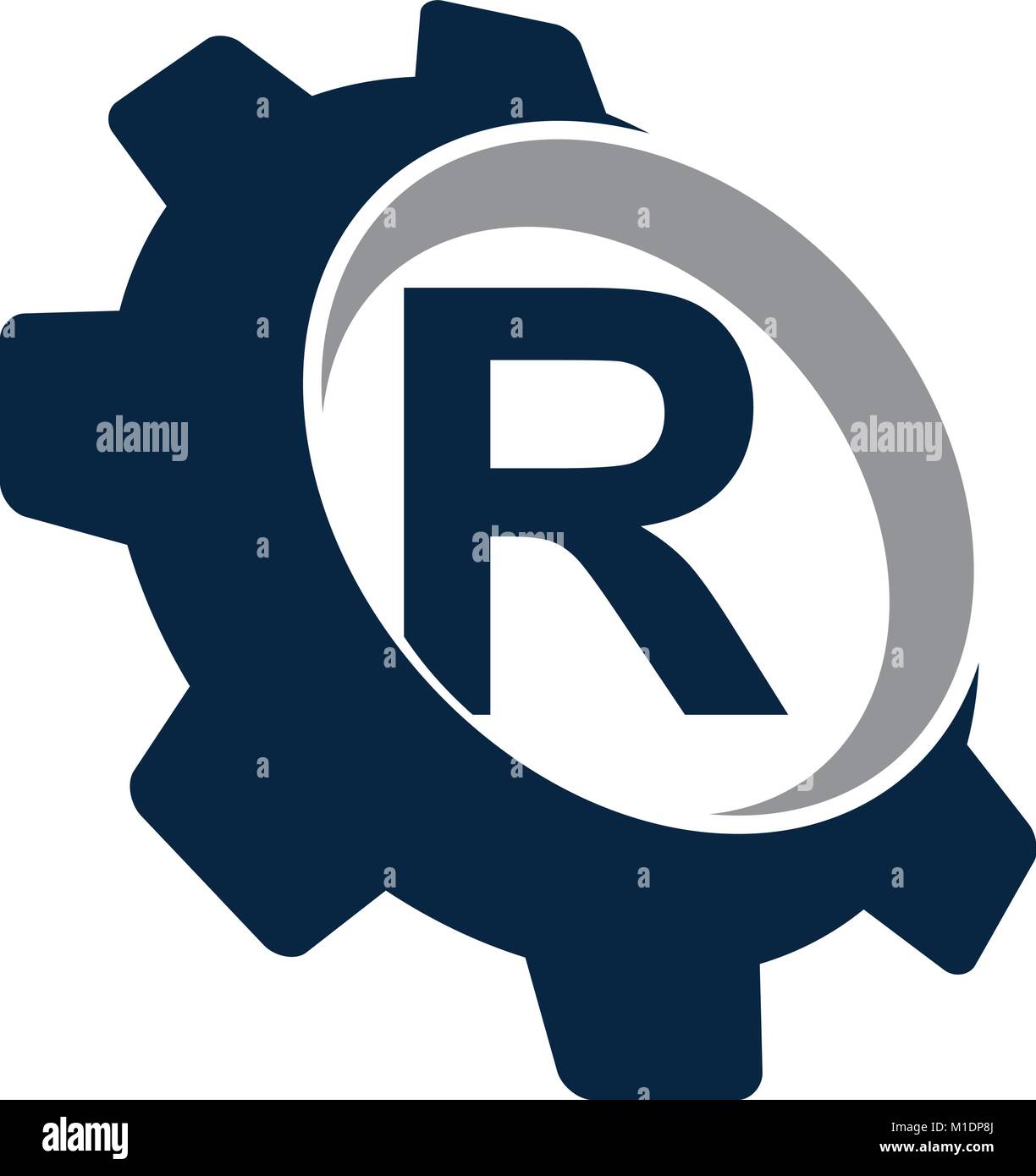 Gear Logo Letter R Stock Vector Image & Art - Alamy