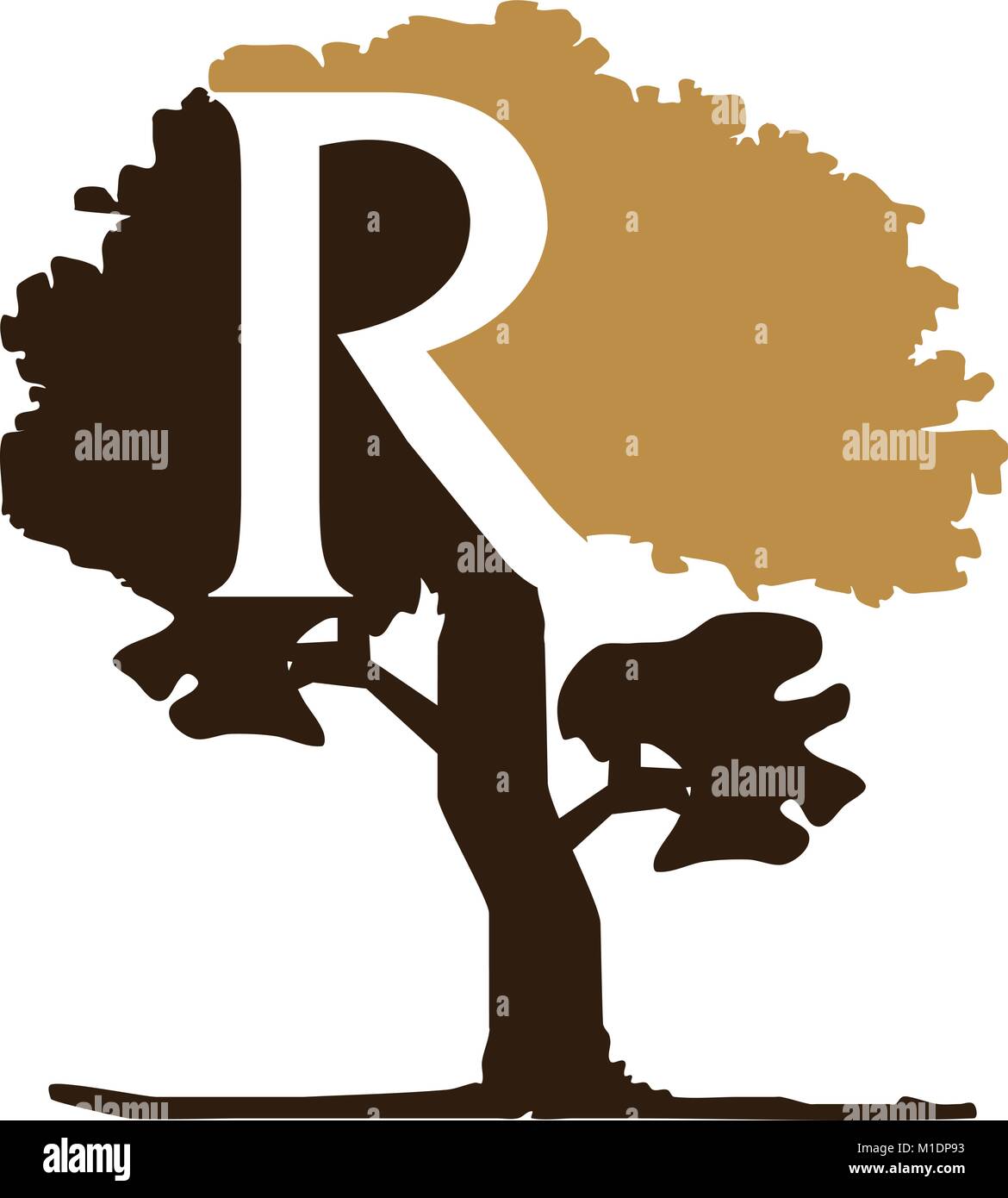 Tree Letter R Stock Vector Image & Art - Alamy