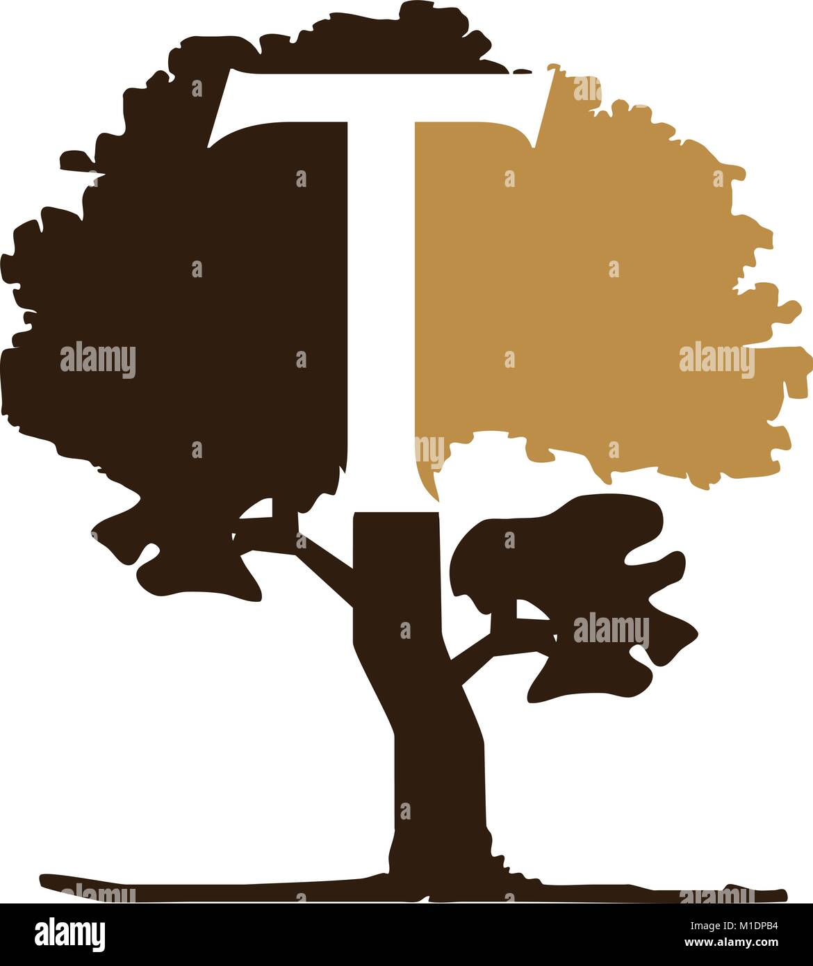 Tree Letter T Stock Vector Image & Art - Alamy