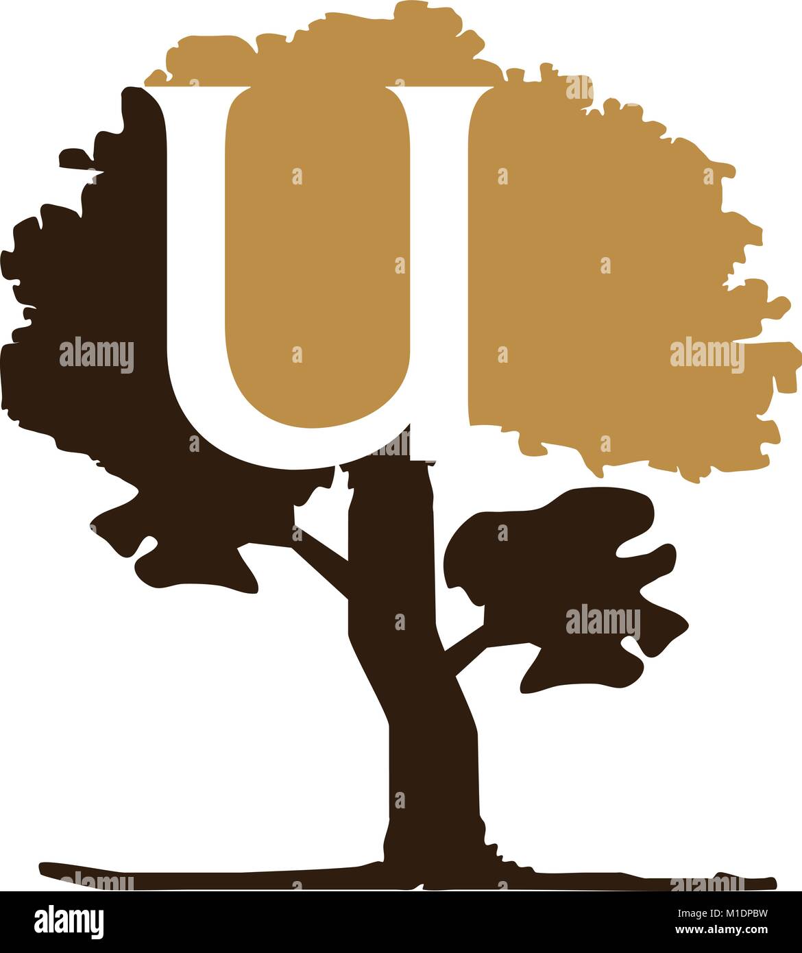 Tree Letter U Stock Vector Image & Art - Alamy