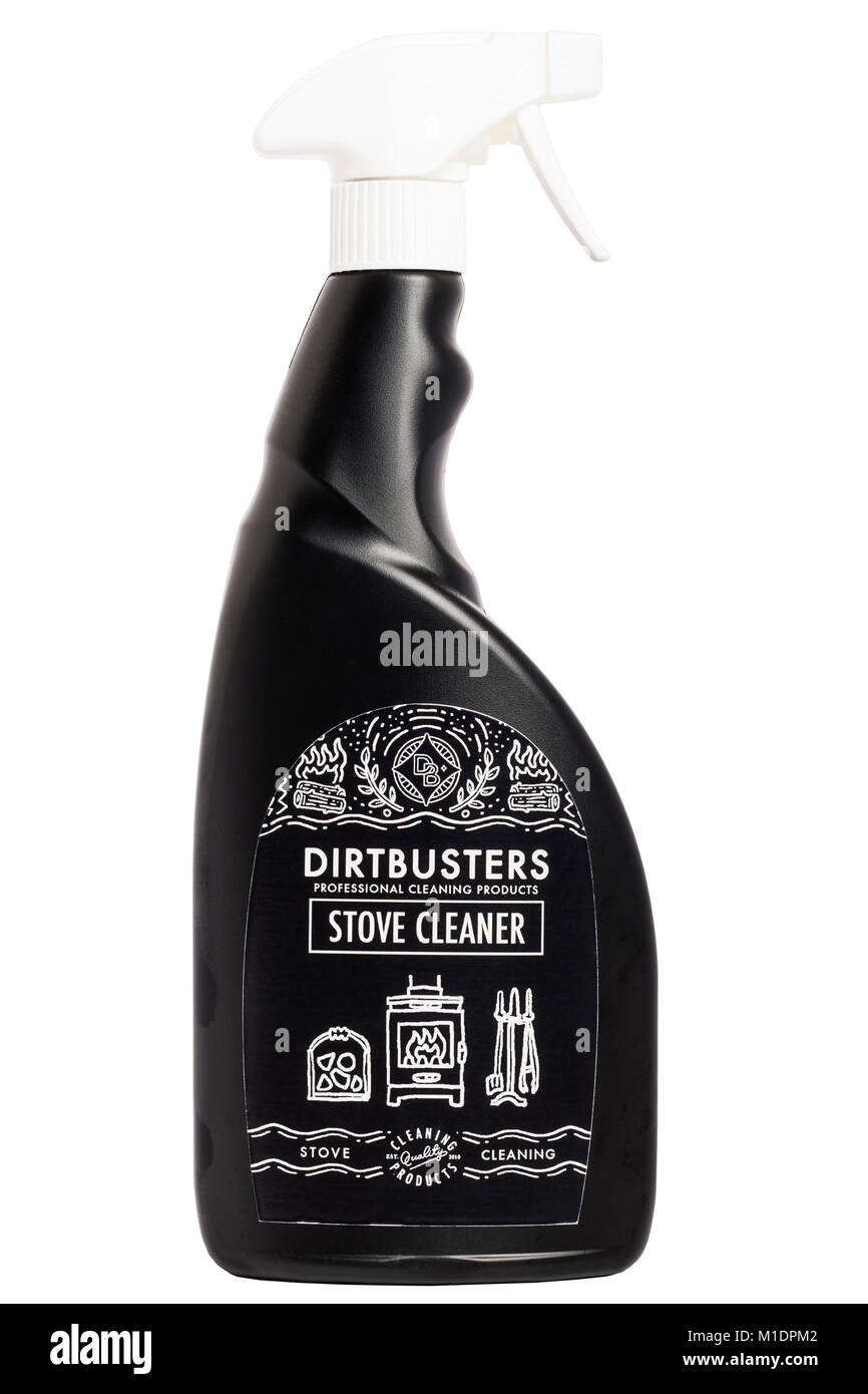 Dirtbusters stove cleaner on a white background Stock Photo - Alamy