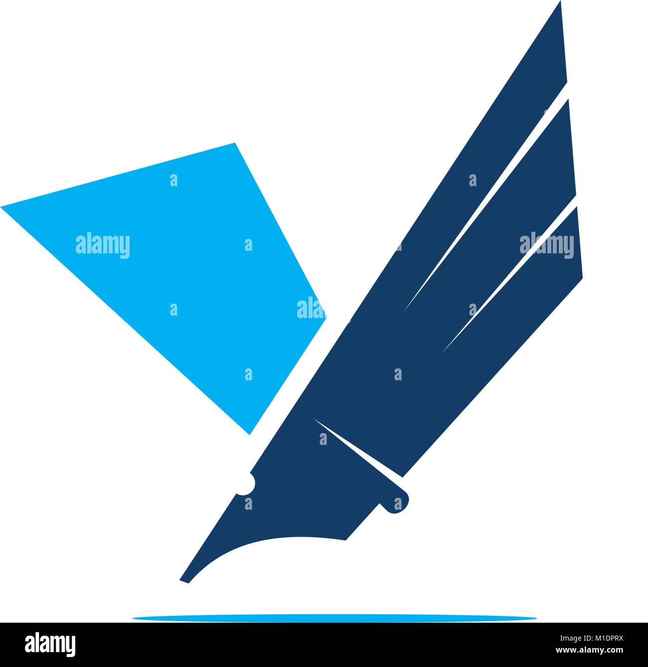 Pen Bird Wing Blog Stock Vector Image & Art - Alamy