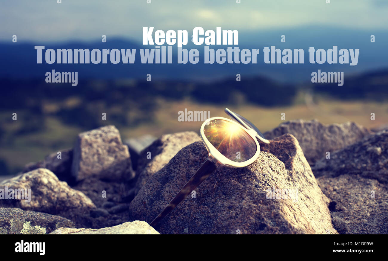 keep calm and go to the future with smile conceptual background with ...