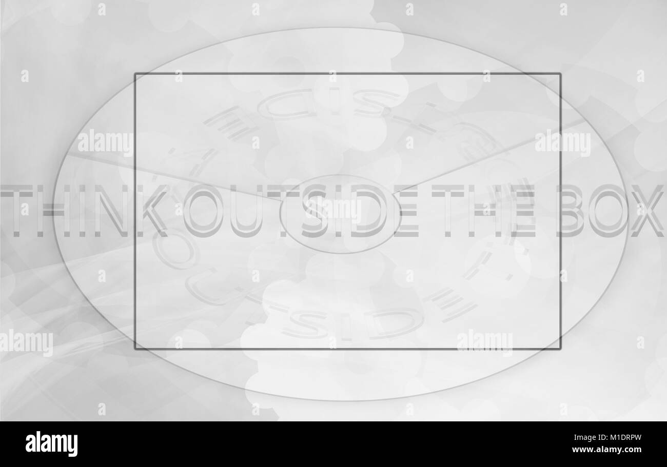 conceptual think outside the box illustration for creativity design ...