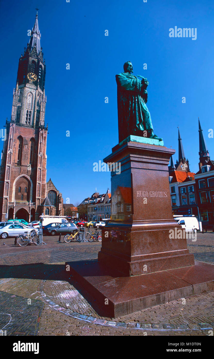 Statue of Hugo the Great,Nieuwe Kerk,Delft,Netherlands Stock Photo - Alamy