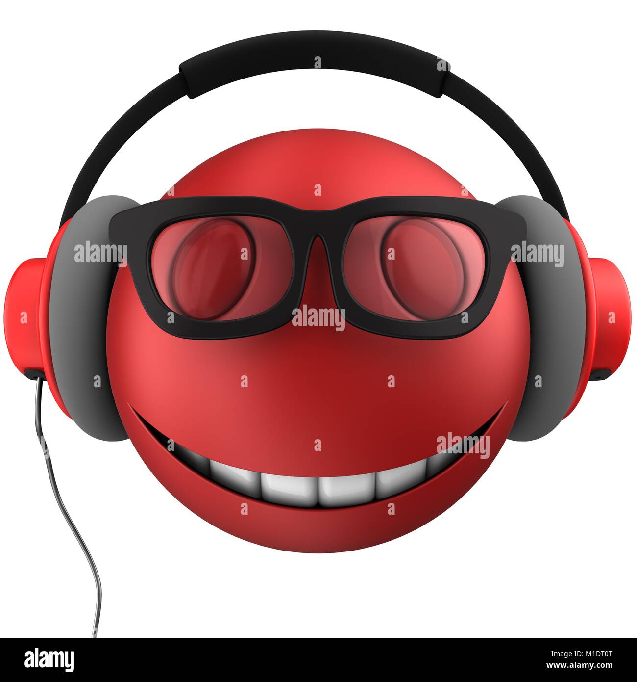 Smiley Face With Headphones