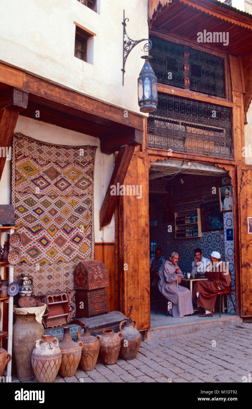 Men in traditional clothes,medina of Fez,Morocco Stock Photo - Alamy