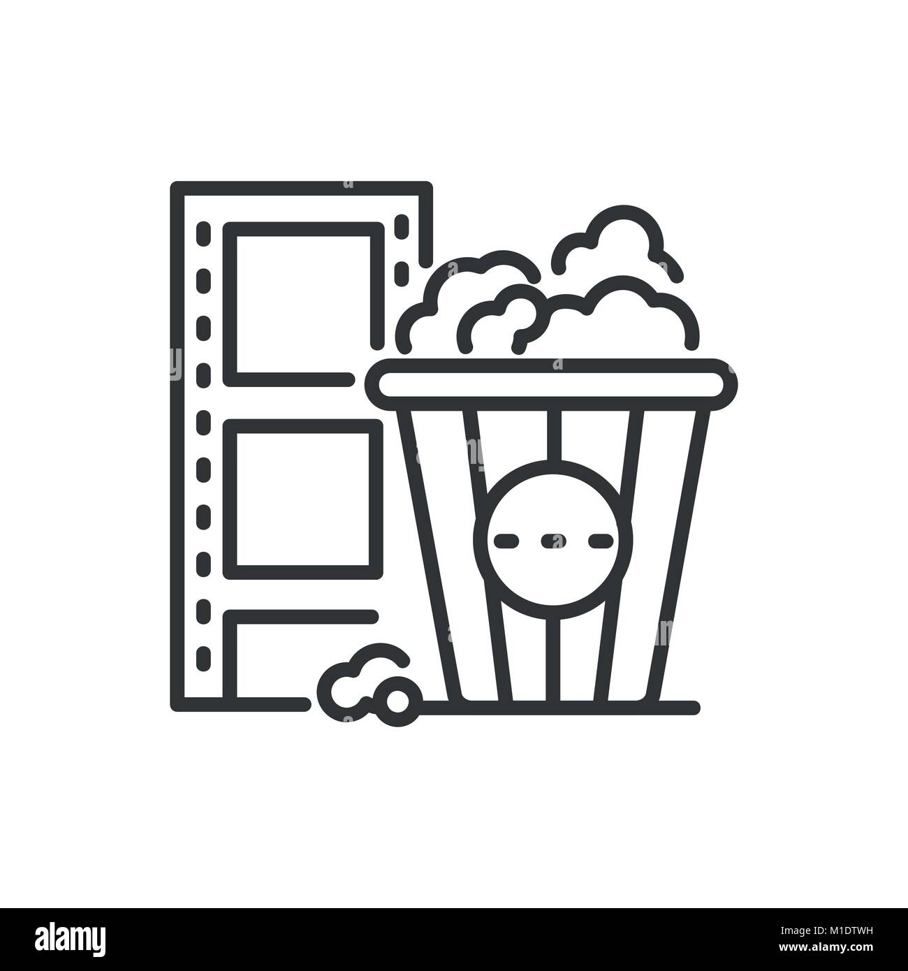 Black popcorn Stock Vector Images - Alamy