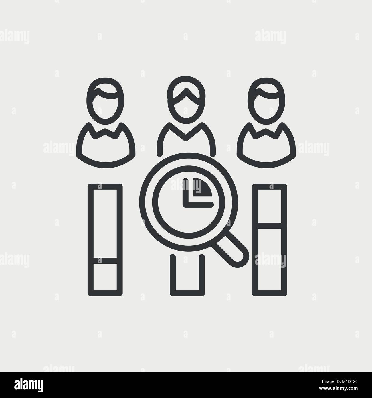 Vote counting - line design single isolated icon Stock Vector Image ...