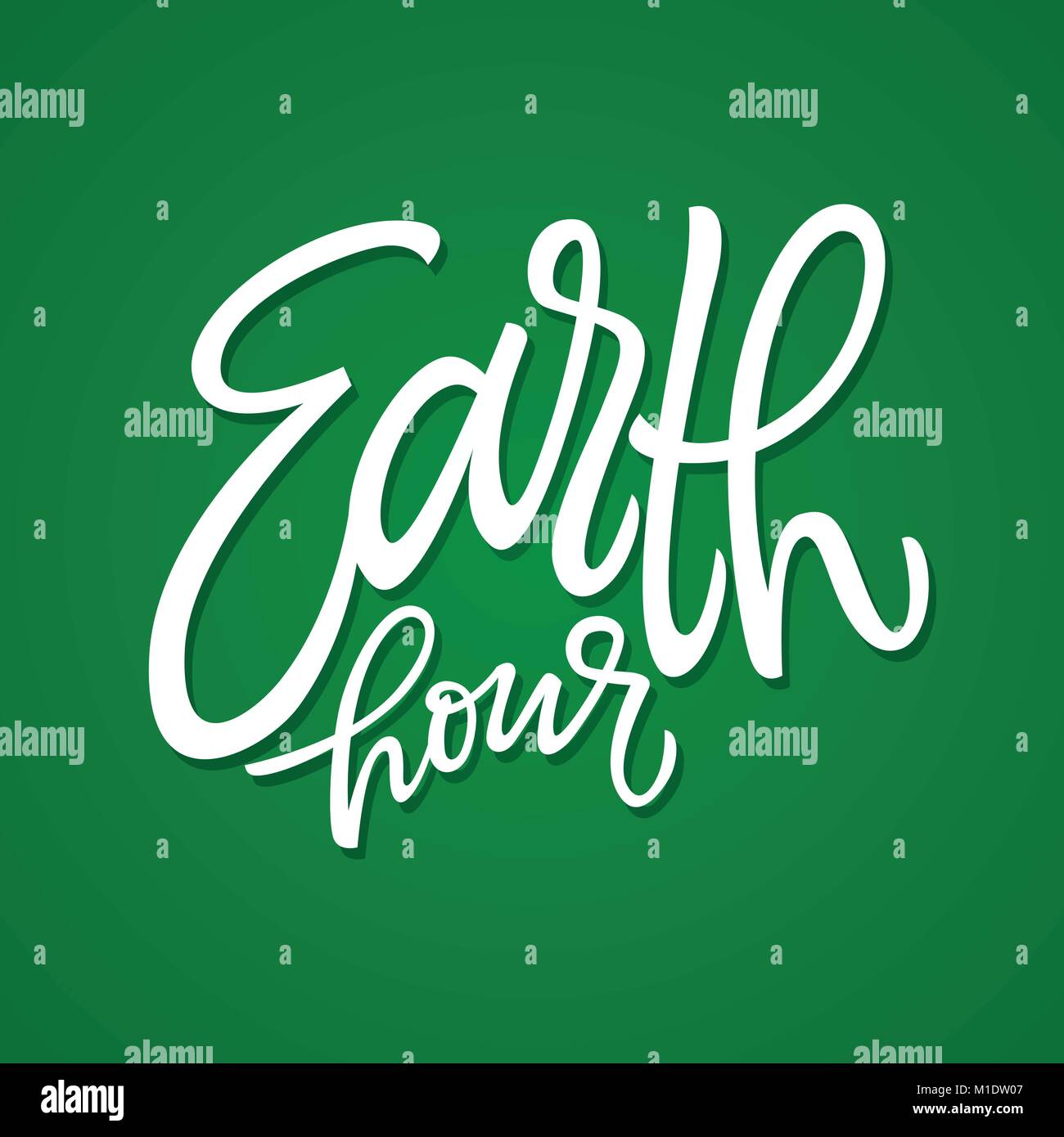 Earth hour - vector hand drawn brush pen lettering Stock Vector Image ...