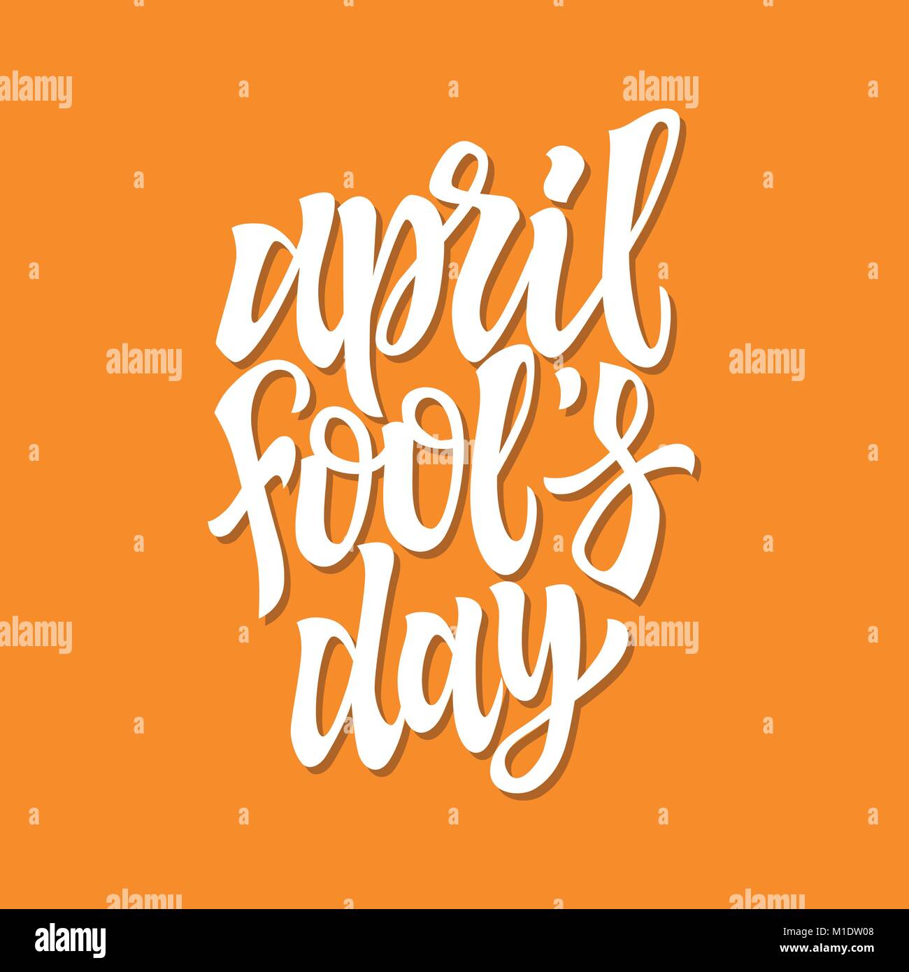April Fools Day - vector hand drawn brush pen lettering Stock Vector ...