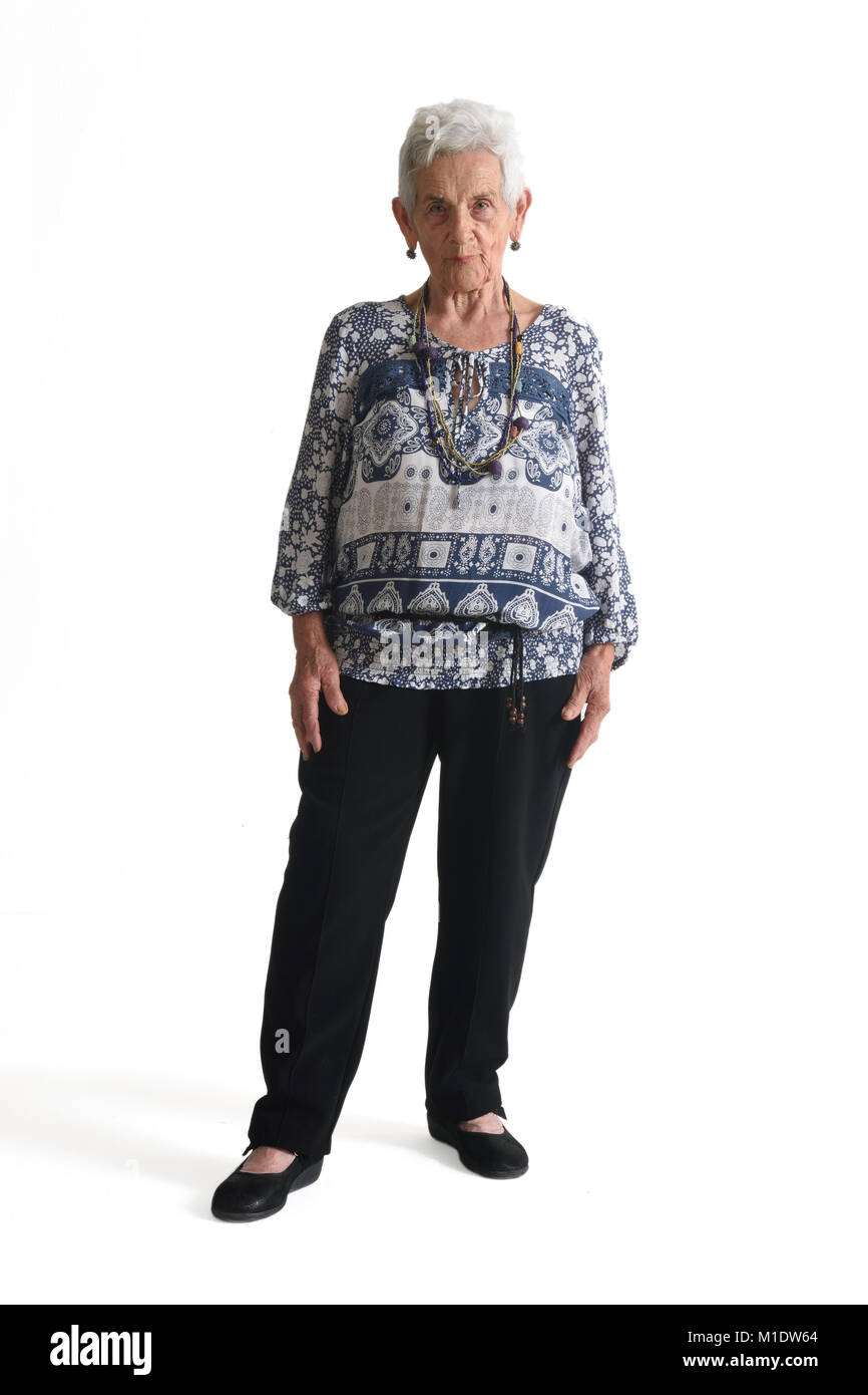 Beautiful older woman full length Cut Out Stock Images & Pictures - Alamy