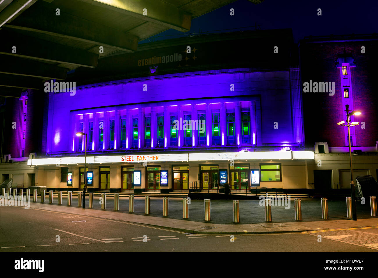 Eventim Apollo Theatre Hammersmith at night Stock Photo - Alamy