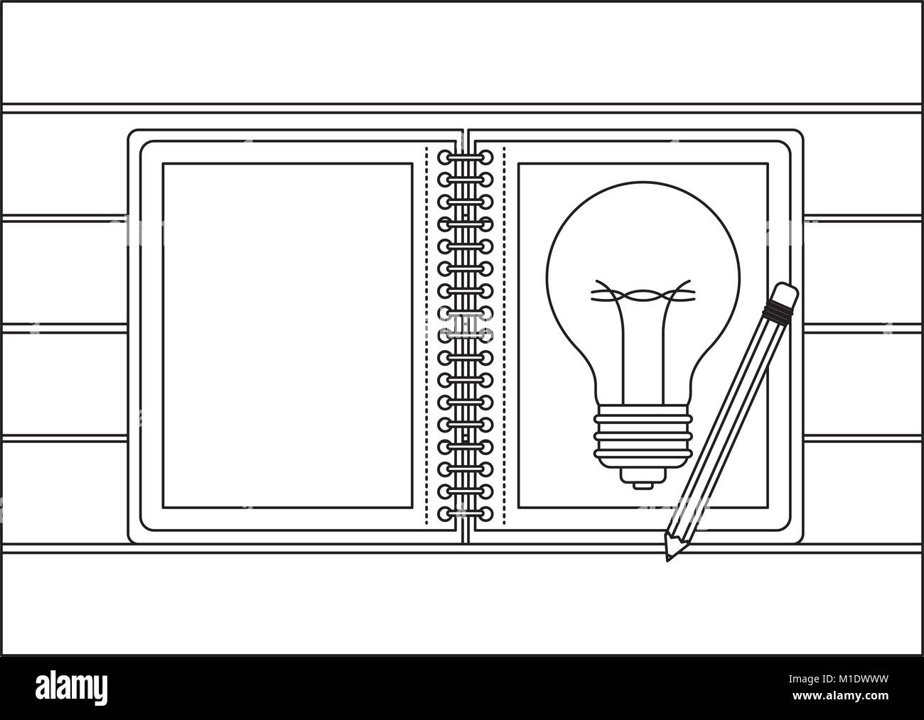Spiral notepad retro Stock Vector Images - Alamy
