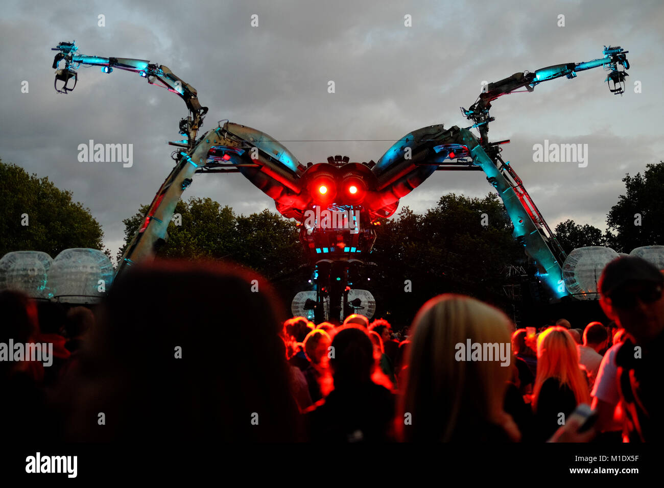 Dusk falls on the Arcadia show/Happening Metamorphosis Stock Photo - Alamy