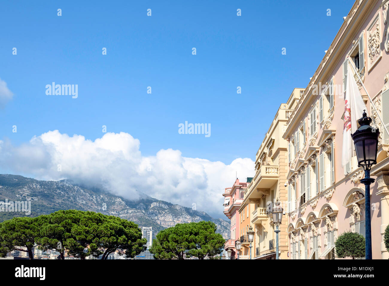 Monaco Europe. View of Palace square Sunny day Stock Photo - Alamy