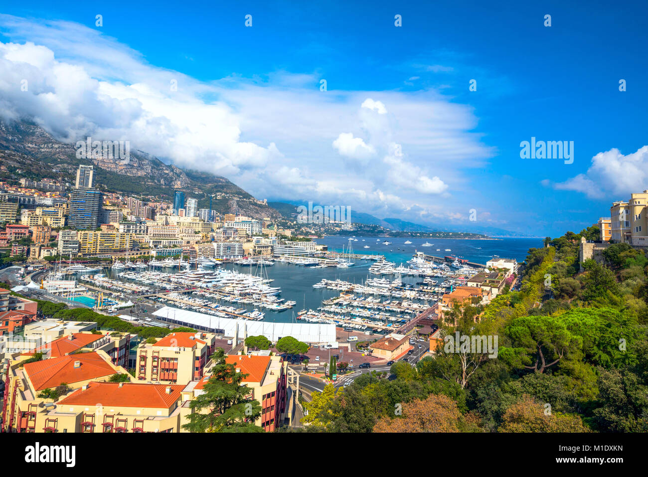 Panoramic views of the chic, expensive Monte-Carlo, Monaco Stock Photo ...