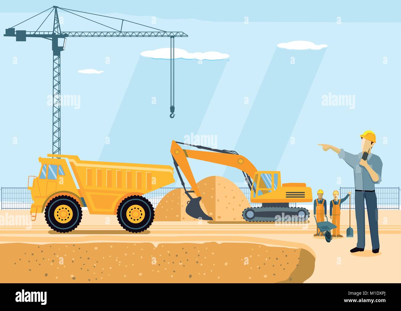Construction site plan Stock Vector Images - Alamy