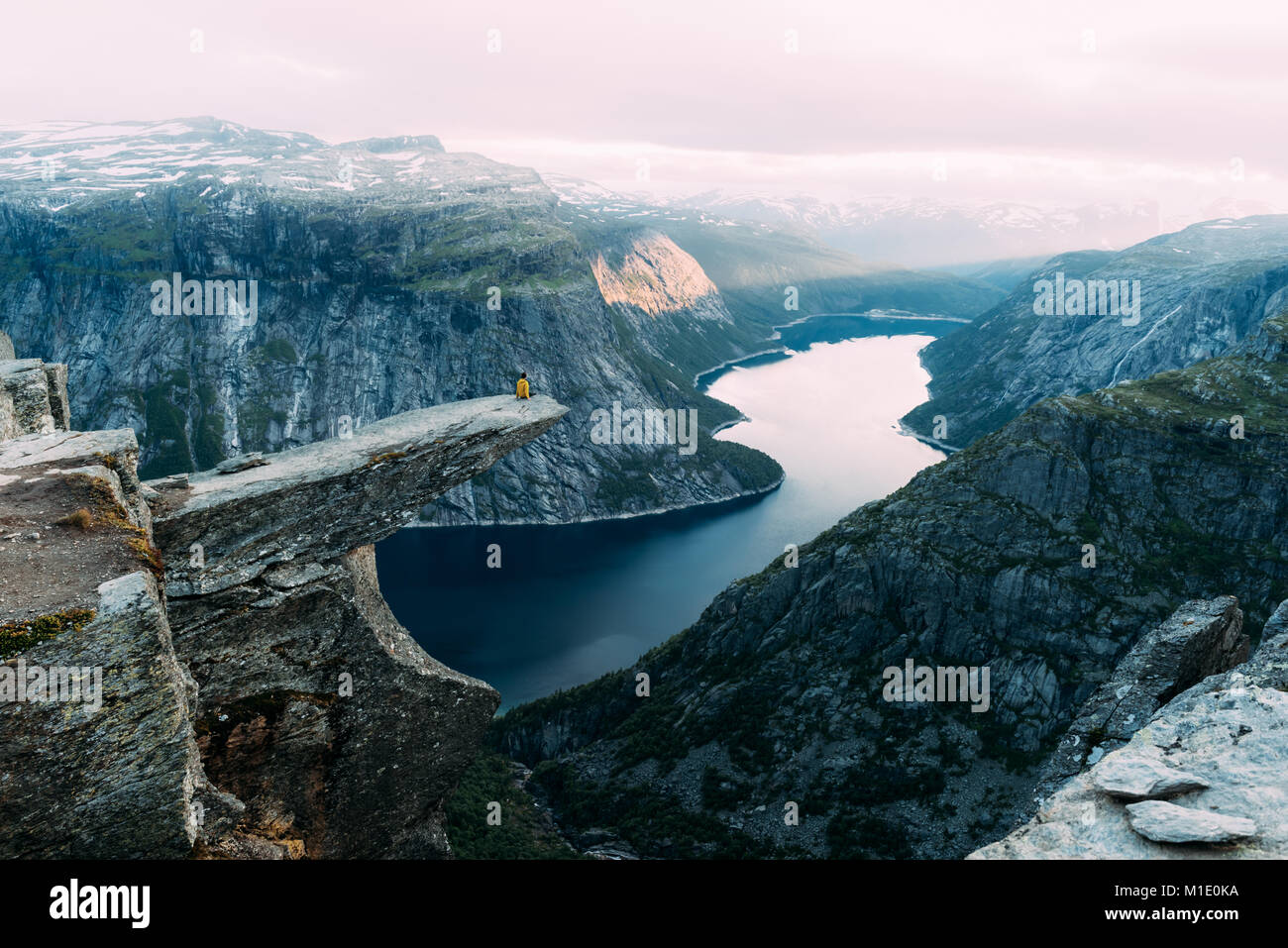 Breathtaking view of Trolltunga rock Stock Photo - Alamy