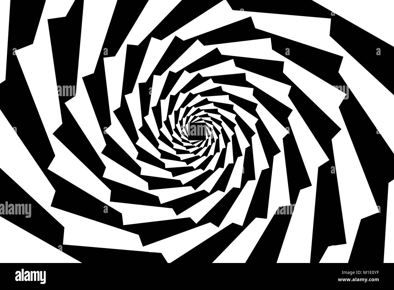 Spiral of rotating squares, Spiral from squares - black and white ...