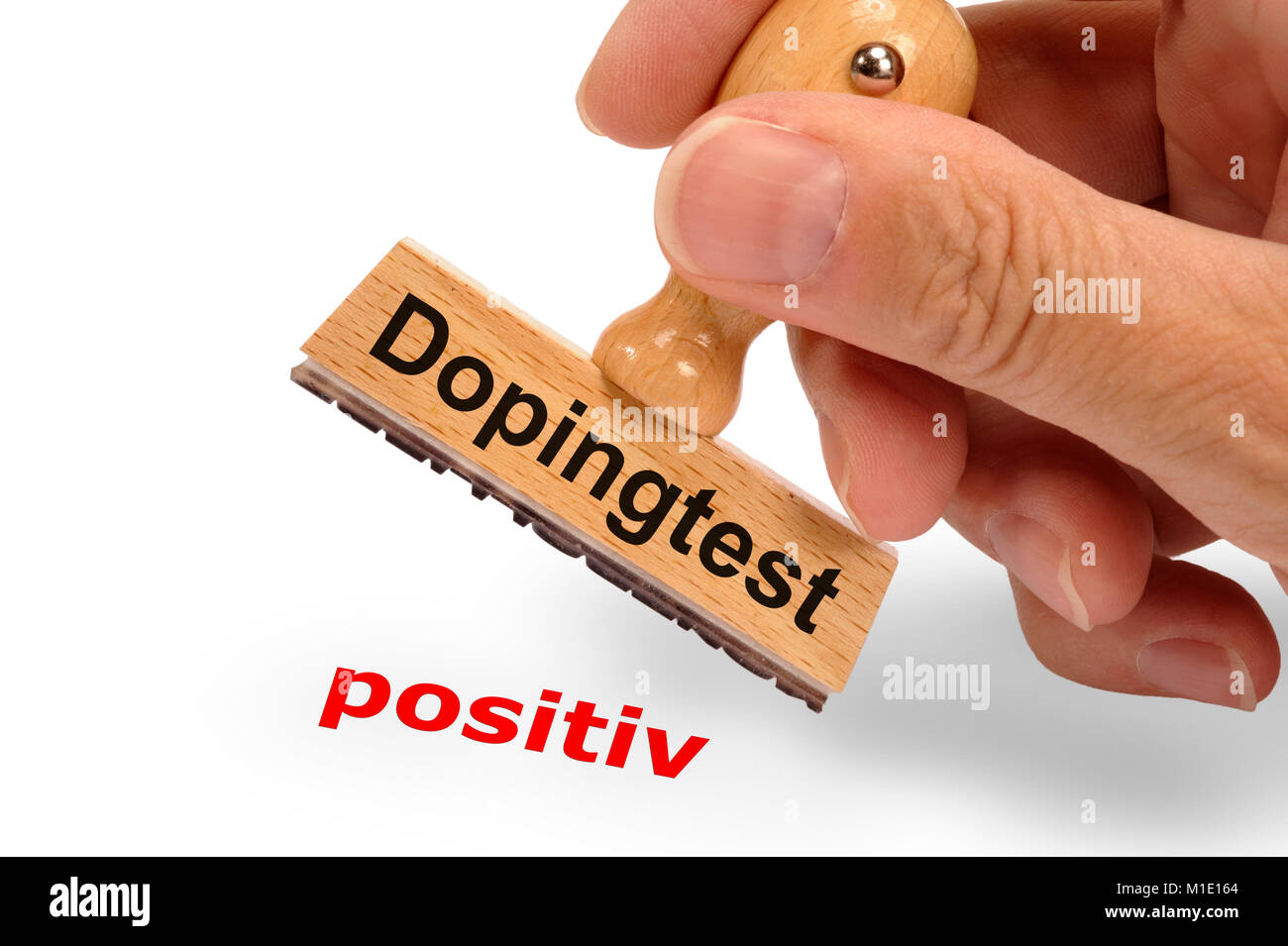 Stempel zeigt positiven Dopingtest im Sport Stock Photo - Alamy