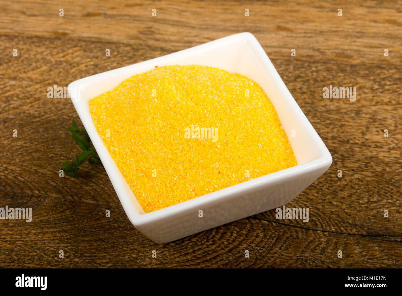 Raw polenta ready for cooking Stock Photo - Alamy