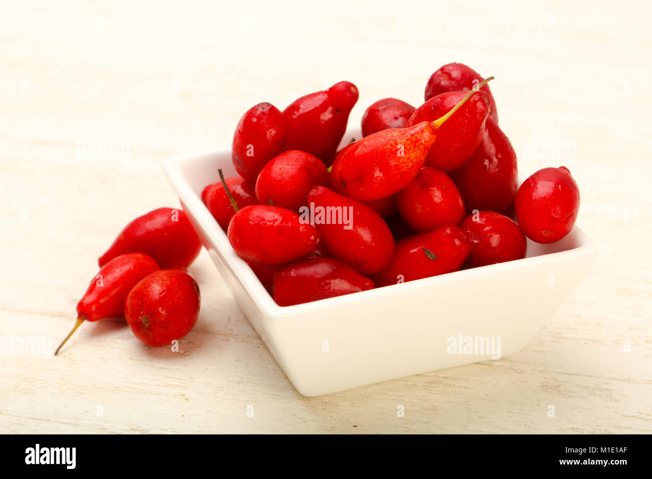The cornel fruit Stock Photo - Alamy
