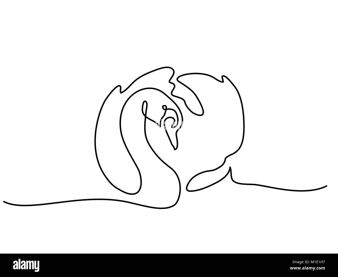 Continuous line art drawing Stock Vector Images - Alamy